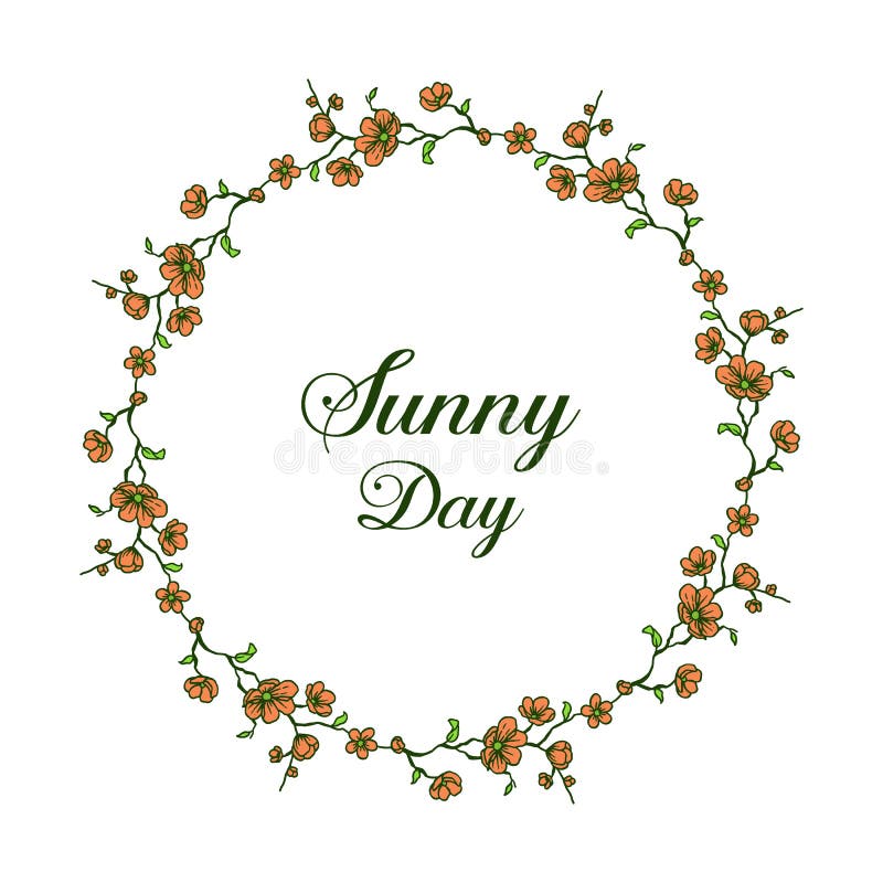 Vector Illustration Spring Flower Frame for Drawing Sunny Day Stock ...