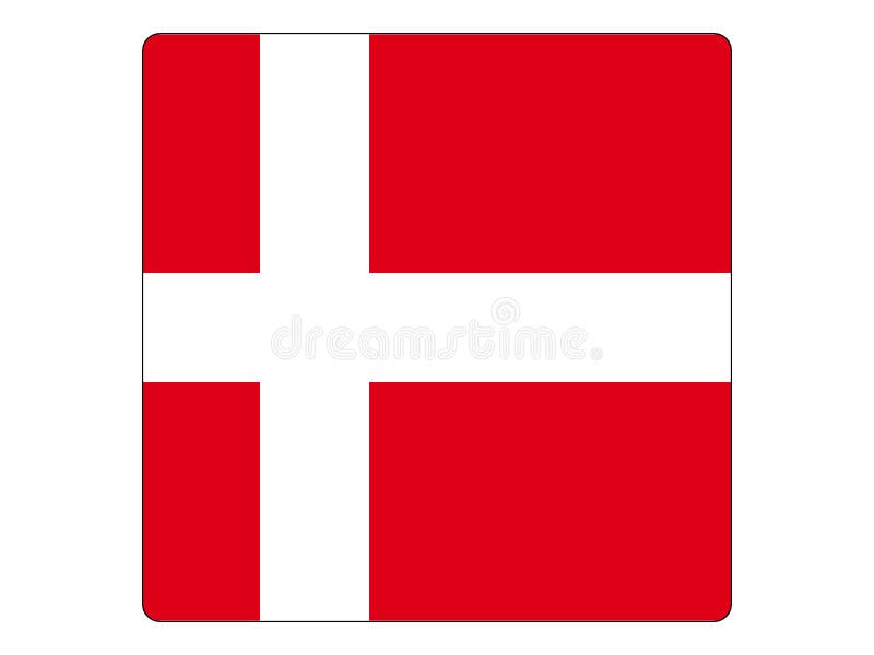 Square Flag of Denmark stock vector. Illustration of flag - 131008343