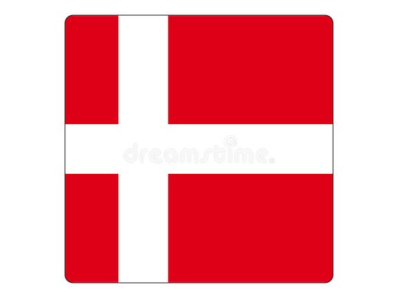 Square Flag of Denmark stock vector. Illustration of flag - 131008343