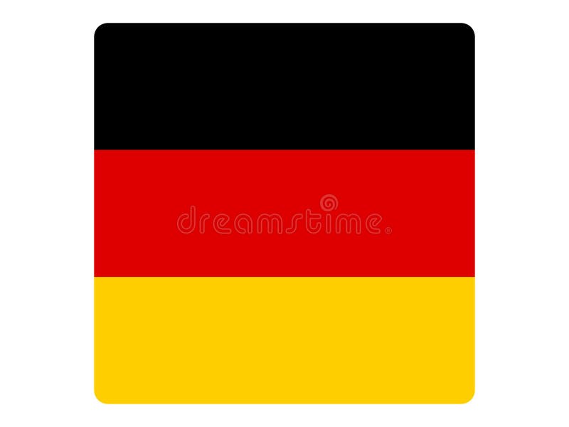 Square Flag of Germany stock vector. Illustration of albania - 131008301