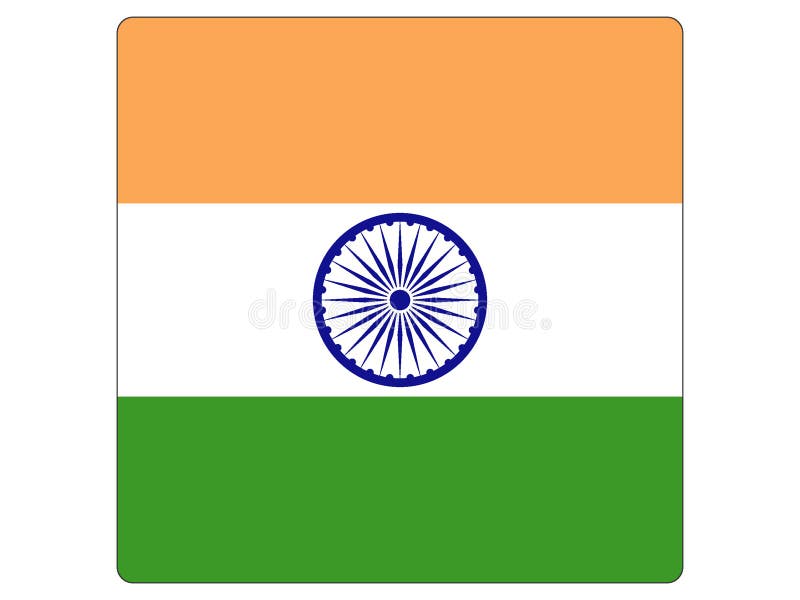 Square Flag of India stock vector. Illustration of country - 134105918
