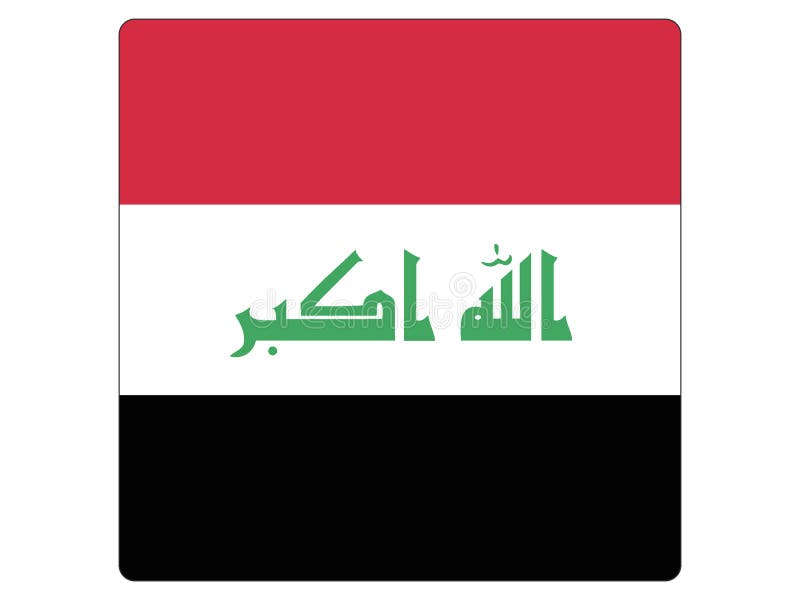 Square Flag of Iraq stock vector. Illustration of democratic - 134101643