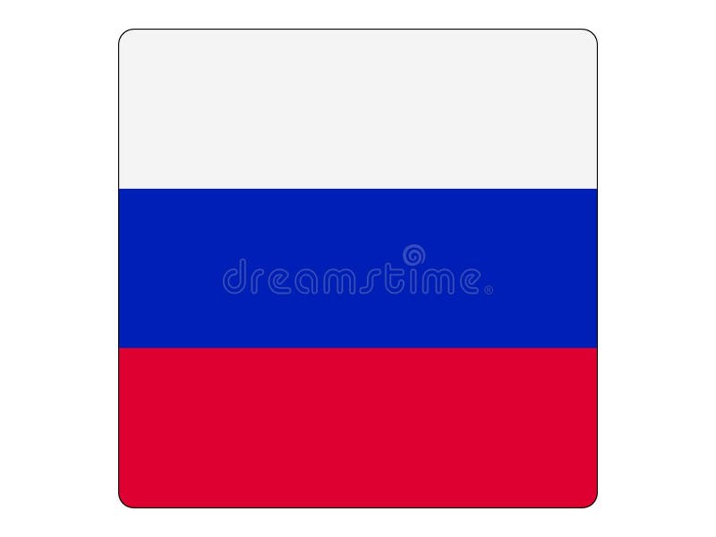 Square Flag of Russia stock vector. Illustration of isolated - 131008231