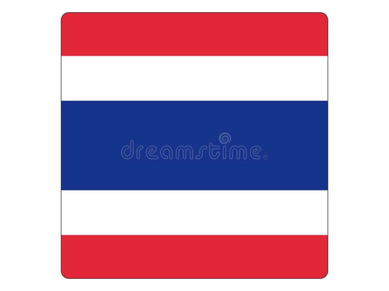 Square Flag of Thailand stock vector. Illustration of bulgaria - 134374680
