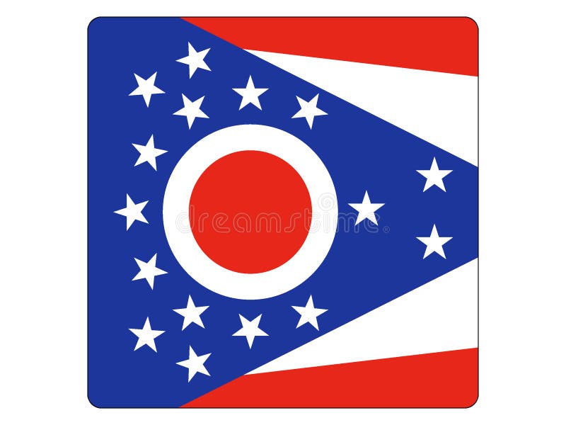 Square Flag of USA State of Ohio Stock Vector - Illustration of ...