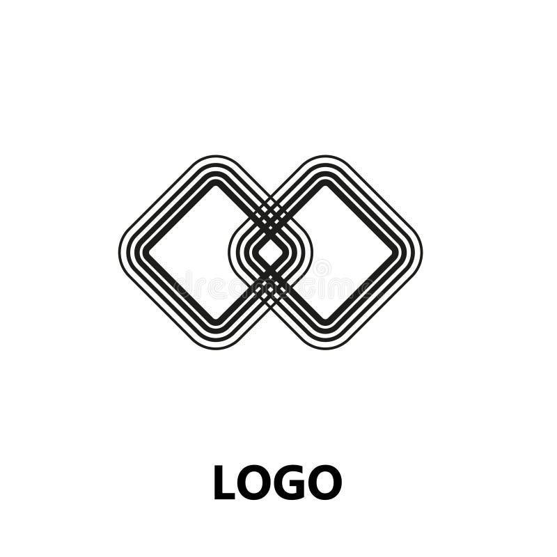 Vector Illustration of a Square Logo, Emblem, Sign, Symbol. EPS Stock ...