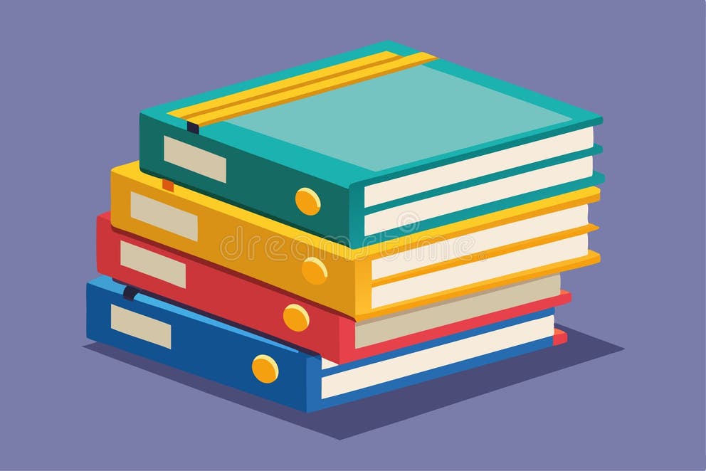 A Vector Stack of Ring Binder Book or Notebook Isolated Stock Vector ...