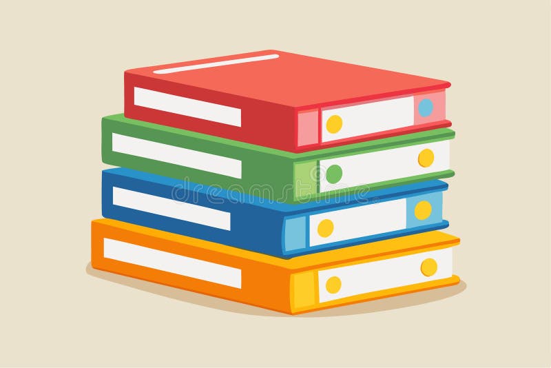 A Vector Stack of Ring Binder Book or Notebook Isolated Stock Vector ...