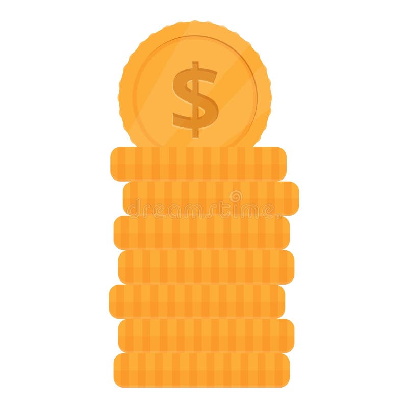Vector Illustration of Stacked Coins Stock Vector - Illustration of ...