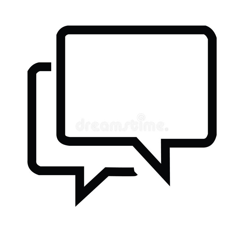 Vector Illustration of Stacked Comment Icon Template is Not Perfectly ...