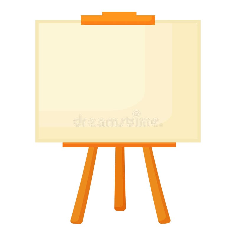 Blank Art Easel Isolated on White Background Stock Vector ...