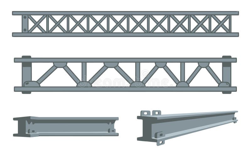 Vector Illustration of Steel Structural Metal Beams Stock Illustration ...