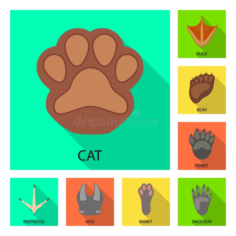 Vector Design of Step and Walk Logo. Set of Step and Fauna Stock Vector ...