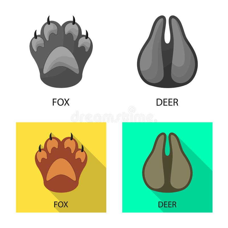 Vector Design of Step and Walk Icon. Set of Step and Fauna Stock Symbol ...