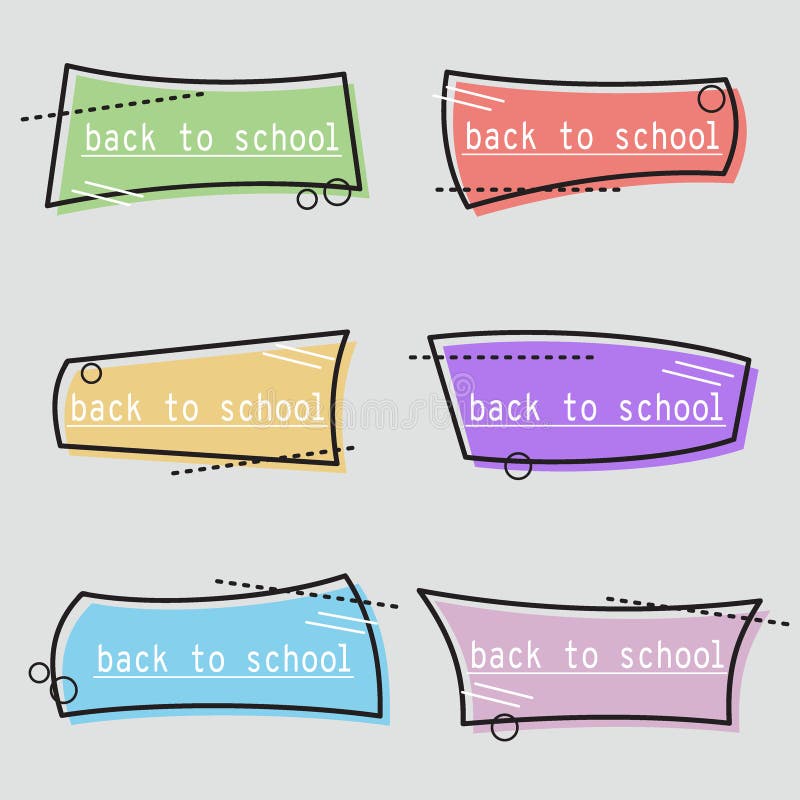 Vector Illustration. Stickers on the Topic of Education Stock Vector ...