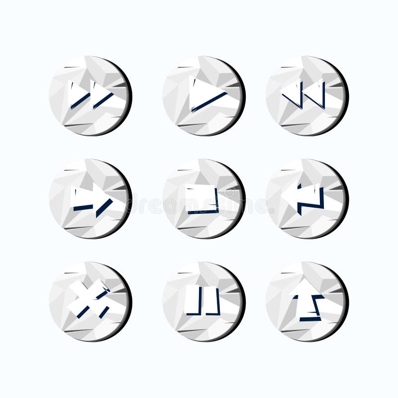 Vector Pause Button for Game Stock Illustration - Illustration of pause ...