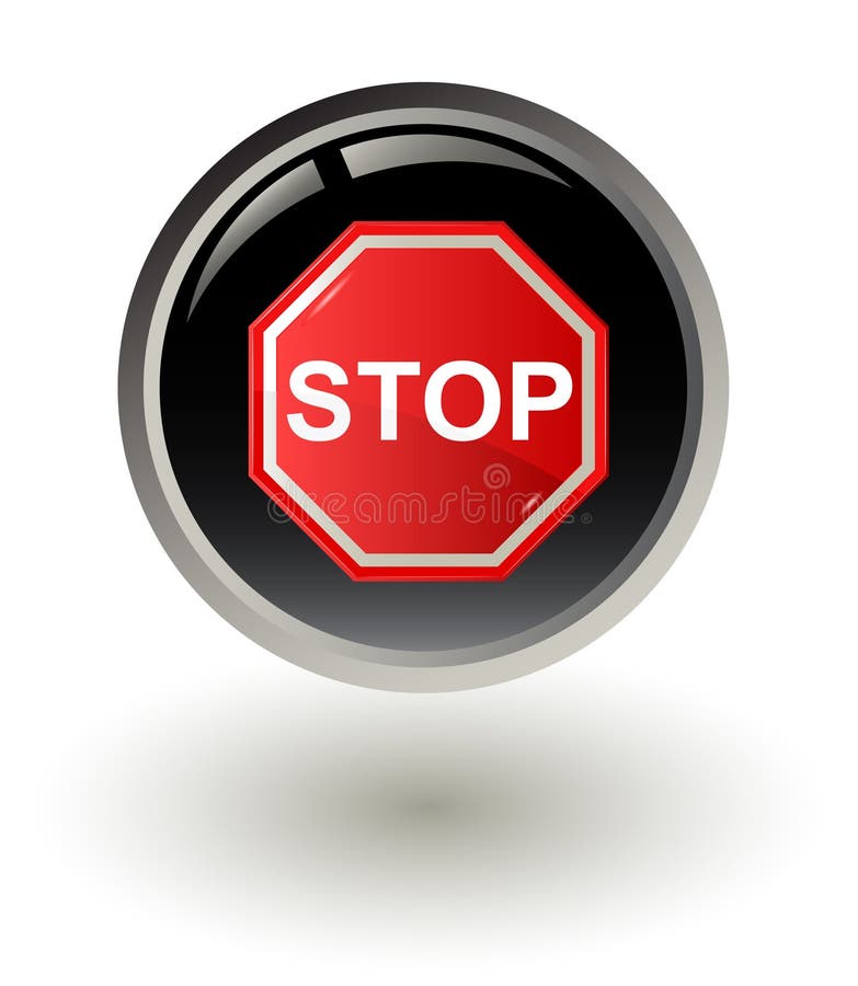 Stop sign with clock stock vector. Illustration of single - 37958530