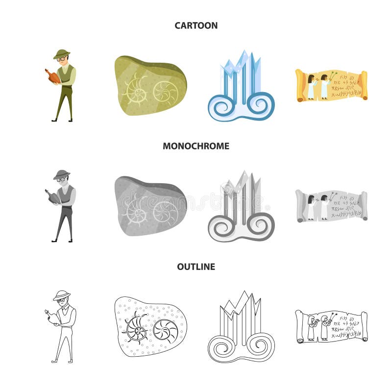 Vector Design of Story and Items Symbol. Set of Story and Attributes ...