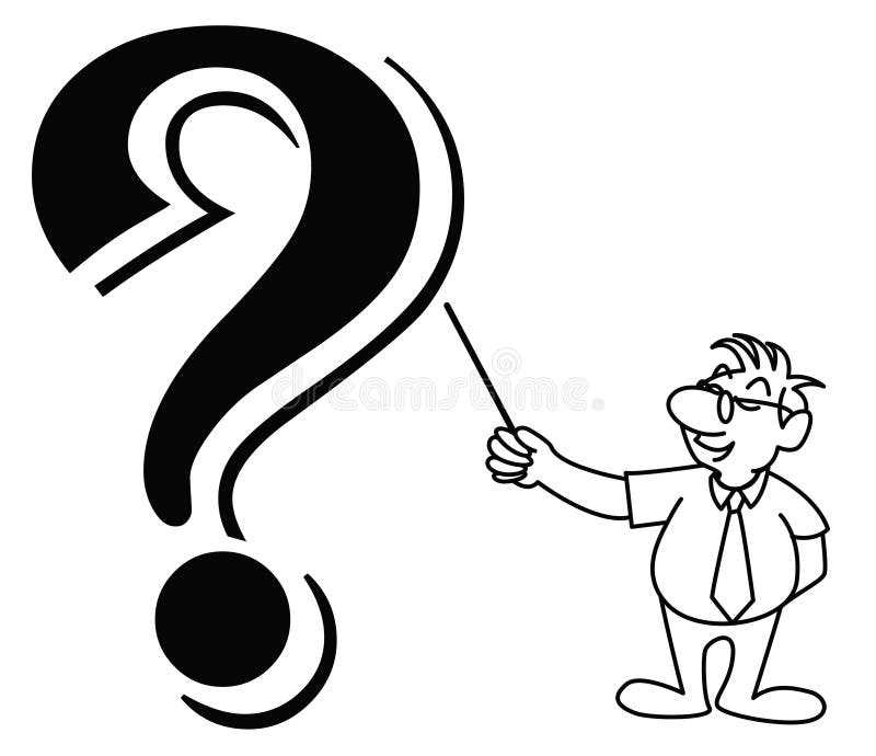 Vector Illustration of a Strip Little Man Asking F Stock Vector ...