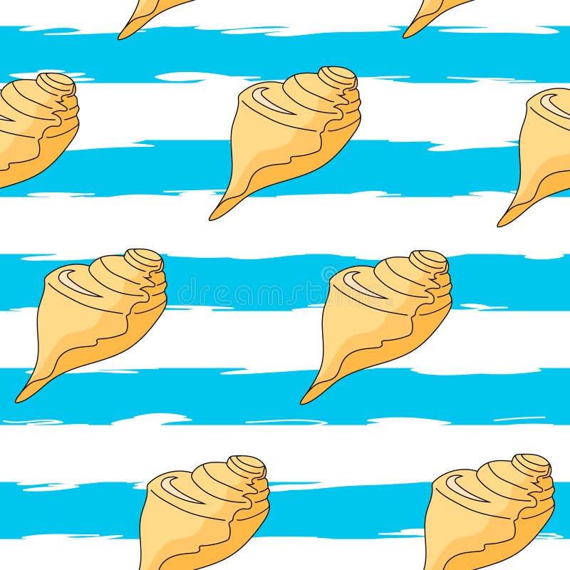 Vector Illustration. Striped Seamless Pattern with Horizontal Line and ...