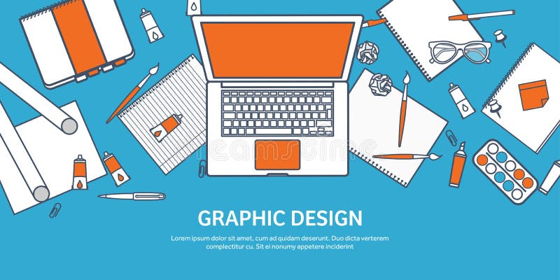 Vector Illustration. Study and Education. Lined Flat Style. Knowledge ...