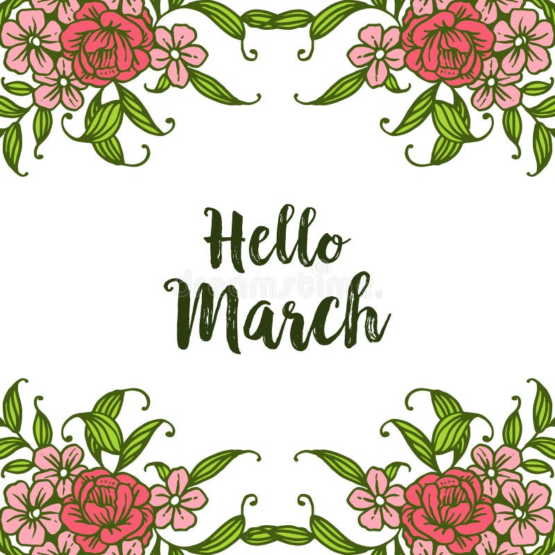 Vector Illustration Yellow Floral Frame with White Backdrop Stock ...