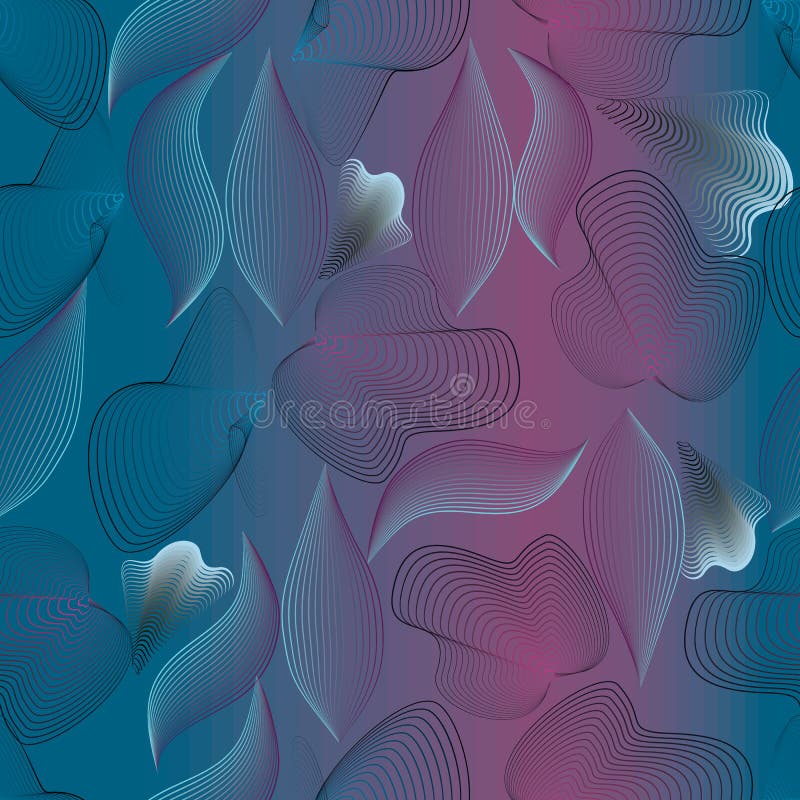 Vector Illustration of Stylized Abstract Floral and Leaf Elements Stock ...