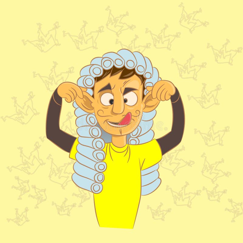 Vector Illustration Stylized Fool Day Stock Illustration - Illustration ...