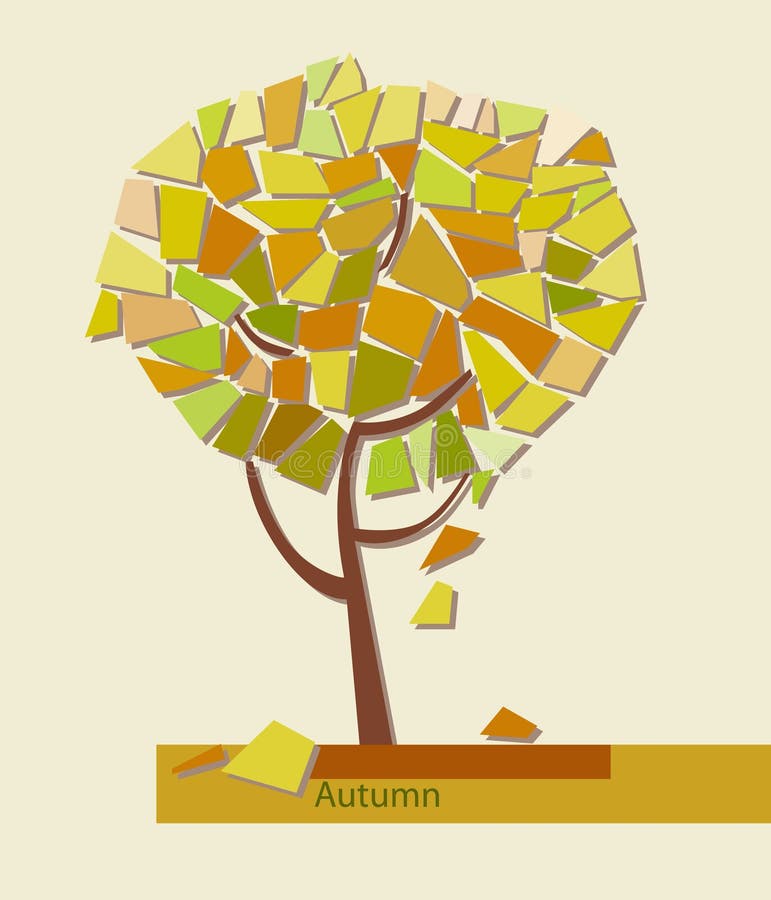 Vector Illustration of Stylized Geometric Tree Stock Vector ...