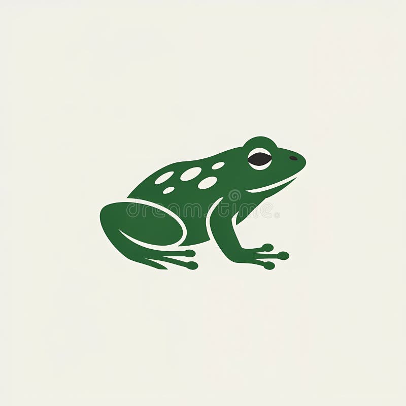 AI Generated Illustration of a Green Frog Stock Illustration ...