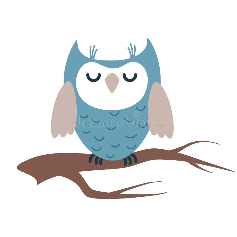 Vector Illustration of Stylized Owl Stock Vector - Illustration of ...
