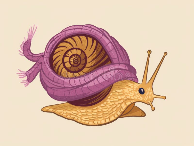 Zen art stylized snail stock vector. Illustration of difficulty - 75748966