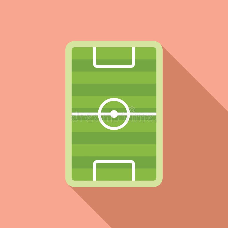 Flat Design Soccer Field Icon Stock Illustration - Illustration of flat ...