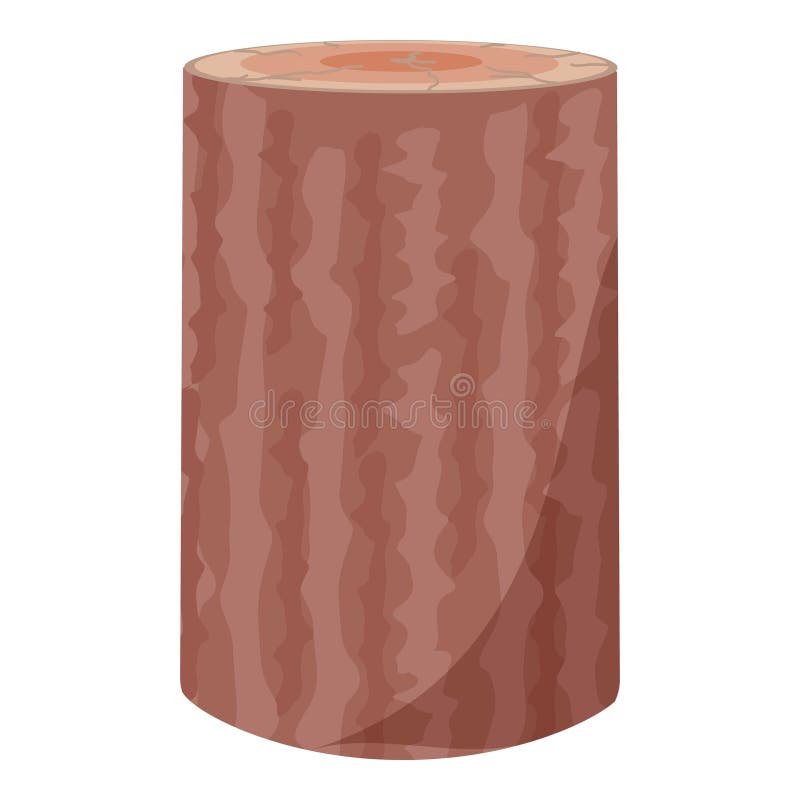 Cartoon Tree Stump Isolated on White Stock Vector - Illustration of ...