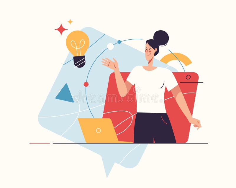 Vector Illustration on the Subject of Creativity, Generating Innovative ...