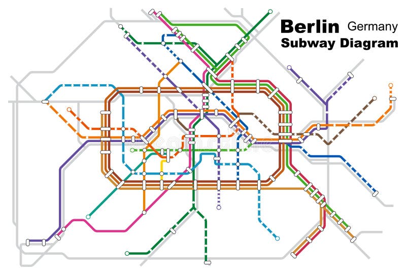 Vector Illustration of the Subway Diagram of Berlin,Germany Stock ...