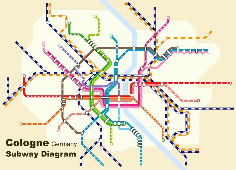 Vector Illustration of the Subway Diagram of Cologne,Germany Stock ...