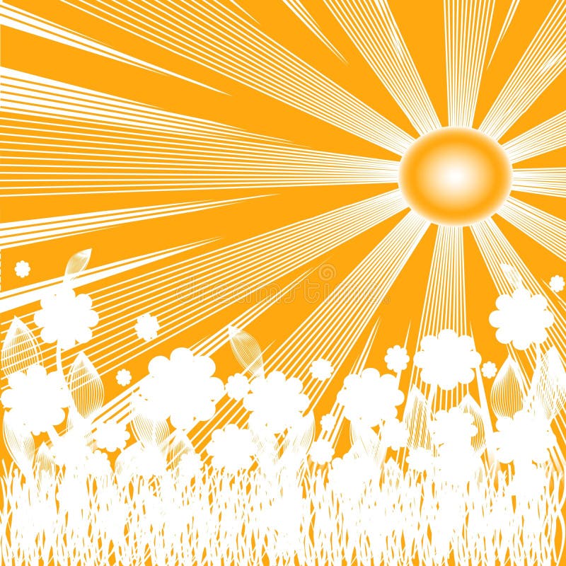 Vector Illustration of Summer Background Stock Vector - Illustration of ...