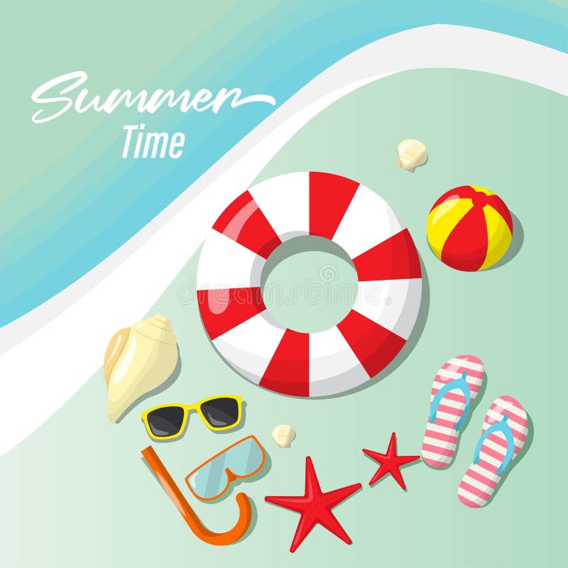Vector Illustration for Summertime Banner Stock Vector - Illustration ...