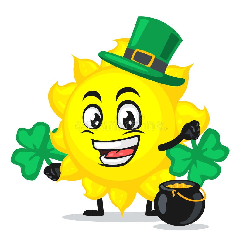 Vector Illustration of Sun Mascot or Character Stock Vector ...