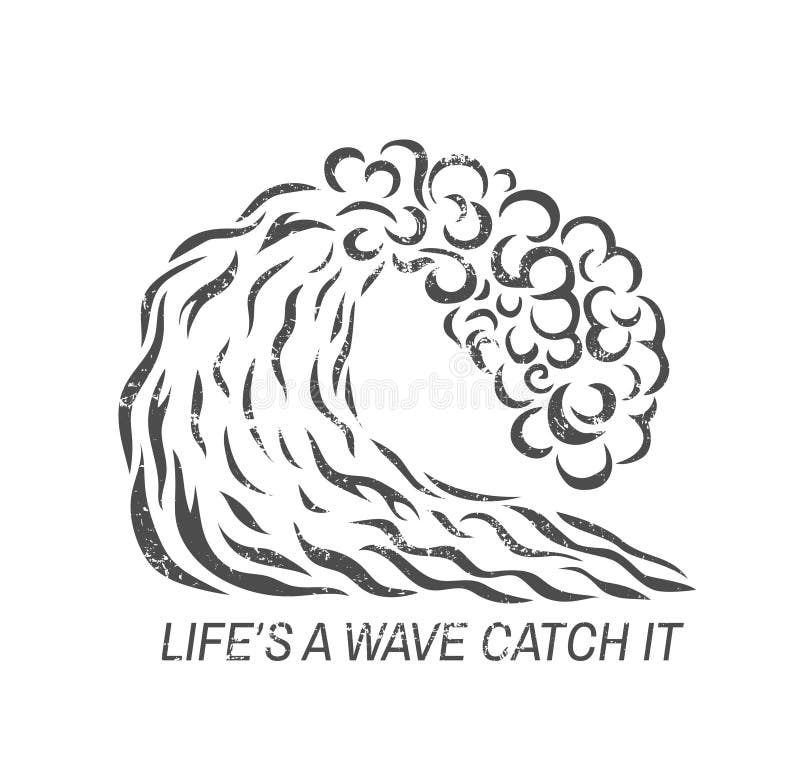 Vector Illustration of Surf Wave. Logo Design Stock Vector ...