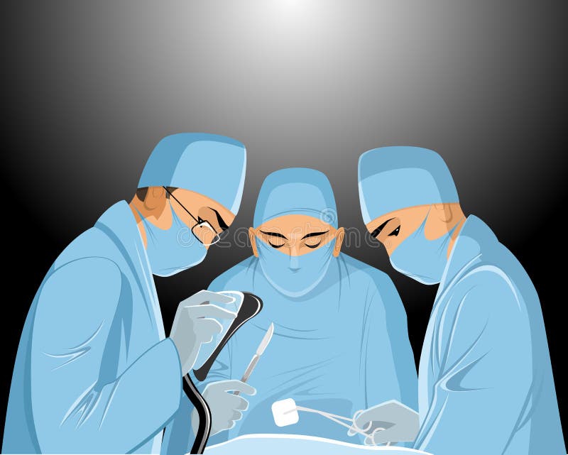 Surgeons in the Operating Room Stock Vector - Illustration of operating ... Surgeons in the Operating Room Stock Vector - Illustration of operating ...