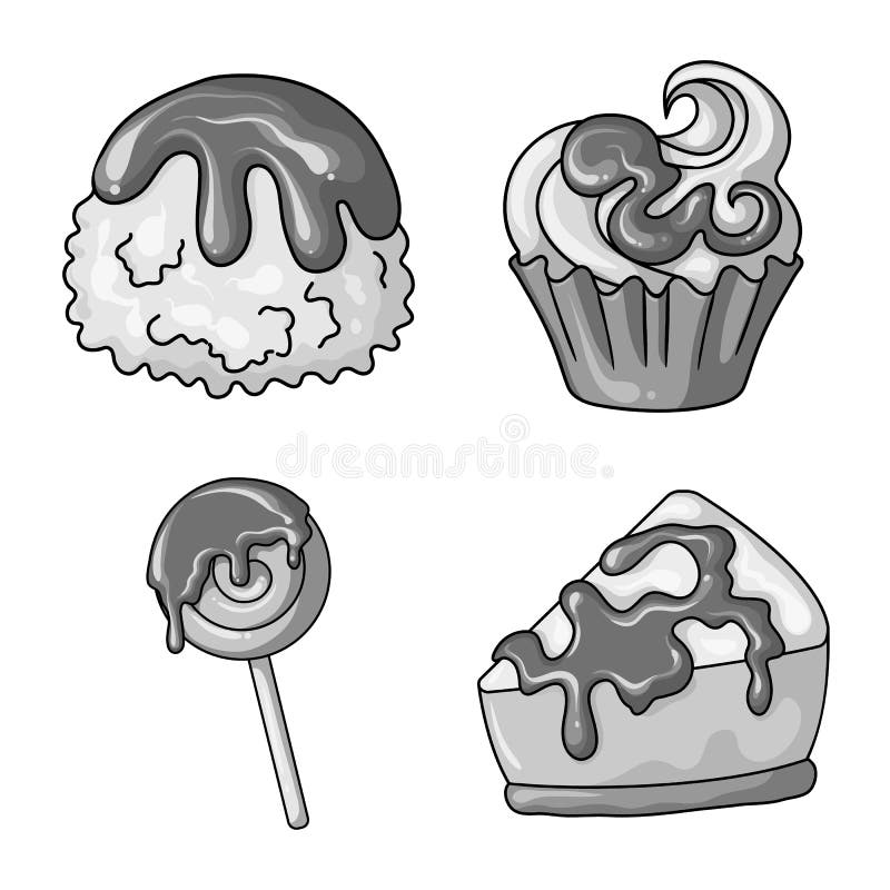 Vector Design Of Sweet And Caramel Icon Collection Of Sweet And