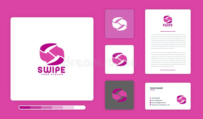 Vector Illustration Swipe Logo Design Stock Vector - Illustration of ...