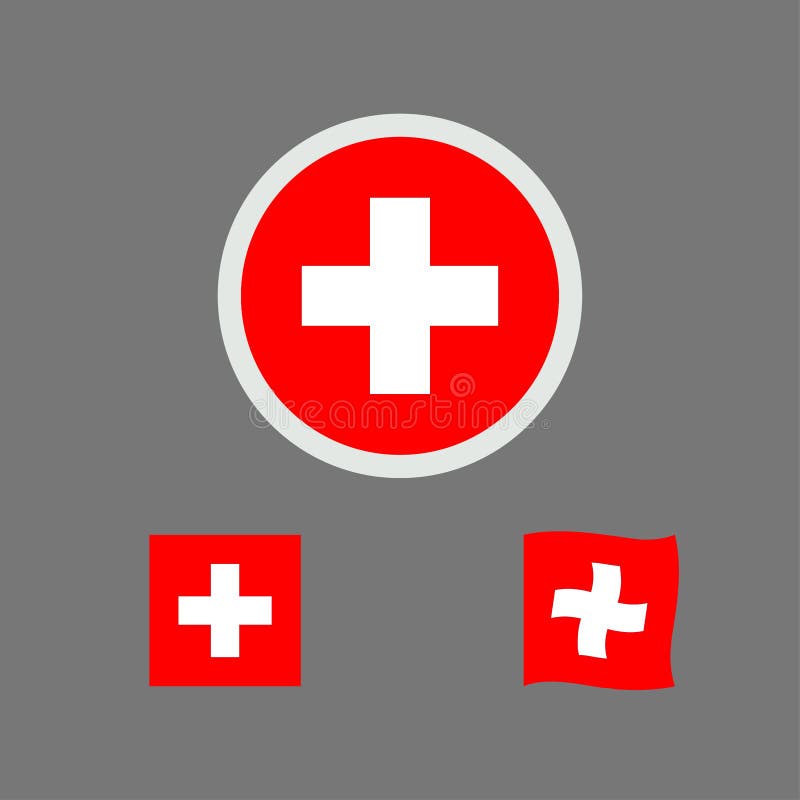 Vector Illustration of Switzerland Flag Sign Symbol. Switzerland Flag ...