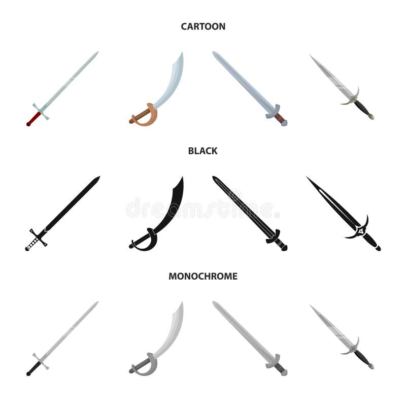Vector Design of Sword and Blade Symbol. Collection of Sword and Game ...
