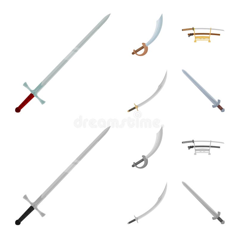 Vector Design of Sword and Blade Symbol. Collection of Sword and Game ...