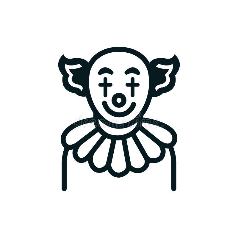 Clown Icon. Vector Illustration, Symbol Logo Design Style Stock Vector ...