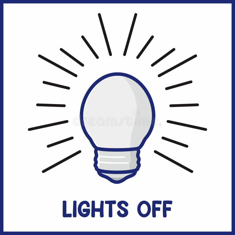 Vector Illustration of a Symbol or Sign when a Light is Off Stock ...
