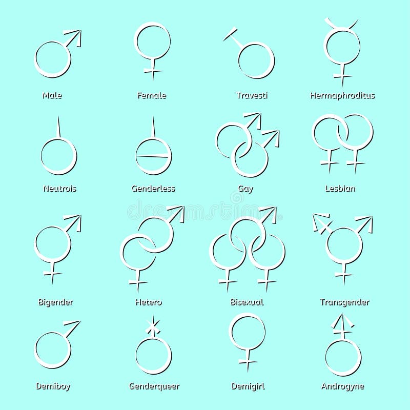 Vector Icons on Gender Differences Stock Vector - Illustration of icon ...